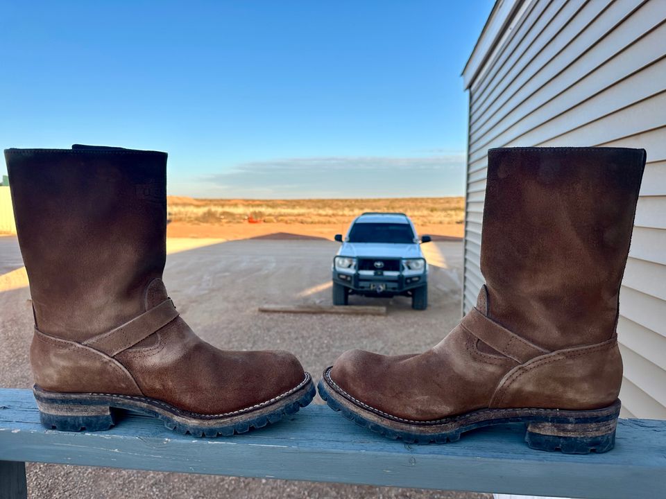 Wesco Boss Rough 'n' Ready Brown Roughout in Seidel Tanning Roughout ...