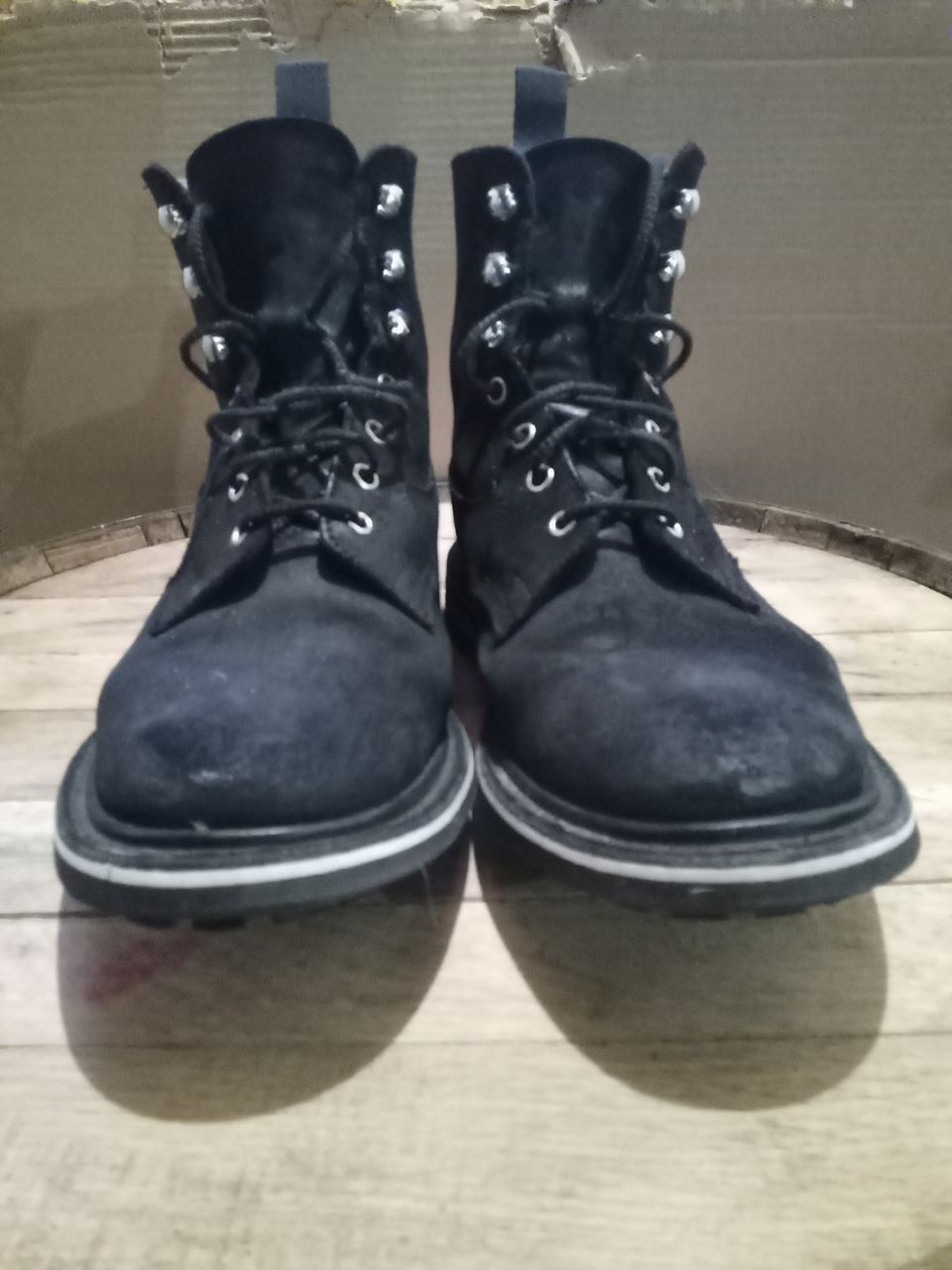 Tricker's Burford Country Boot in C.F. Stead Black Waxy Commander Suede ...