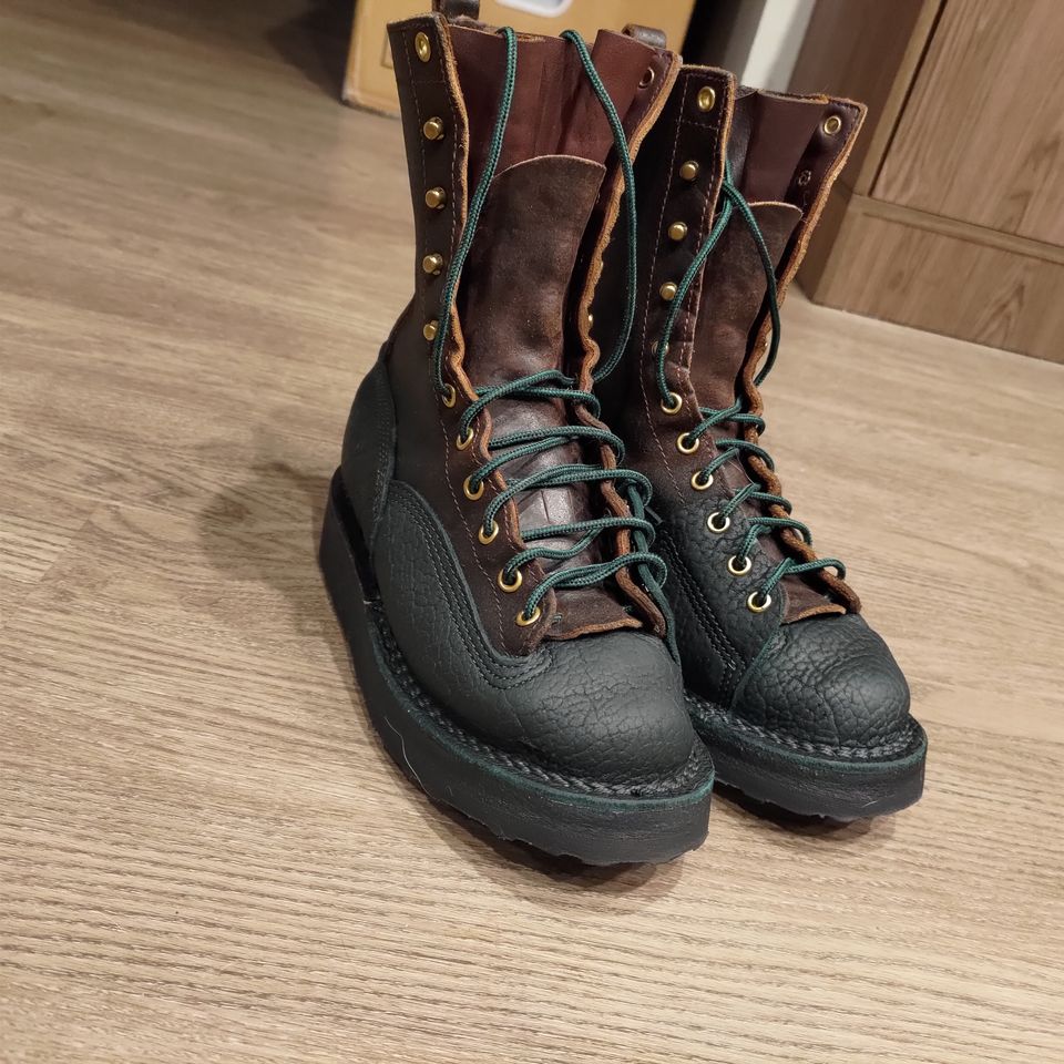 JK Boots Custom Model in Jurassic Bison & Horween Brown Waxed Flesh ...