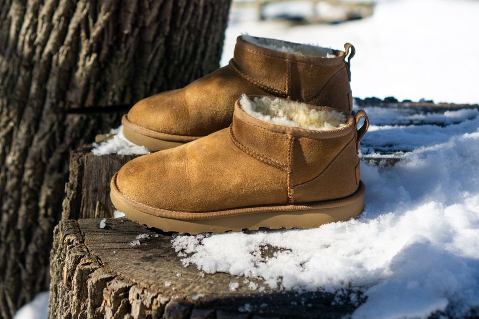 Ugg Classic Ultra Mini in Chestnut Sheepskin | Photo by Barbaq ...