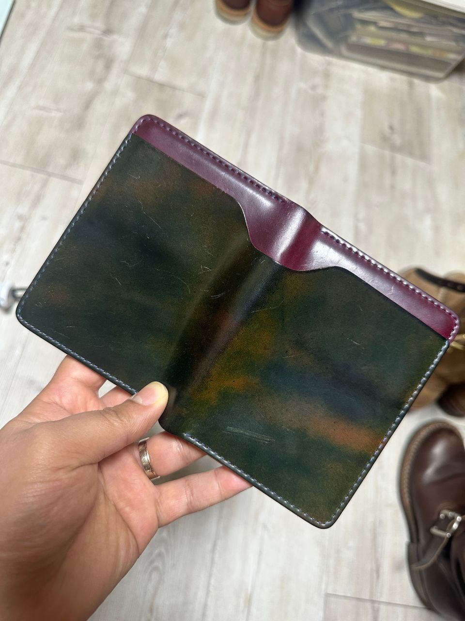 Ashland Leather Fat Herbie in Horween Marbled Blue Shell Cordovan ...