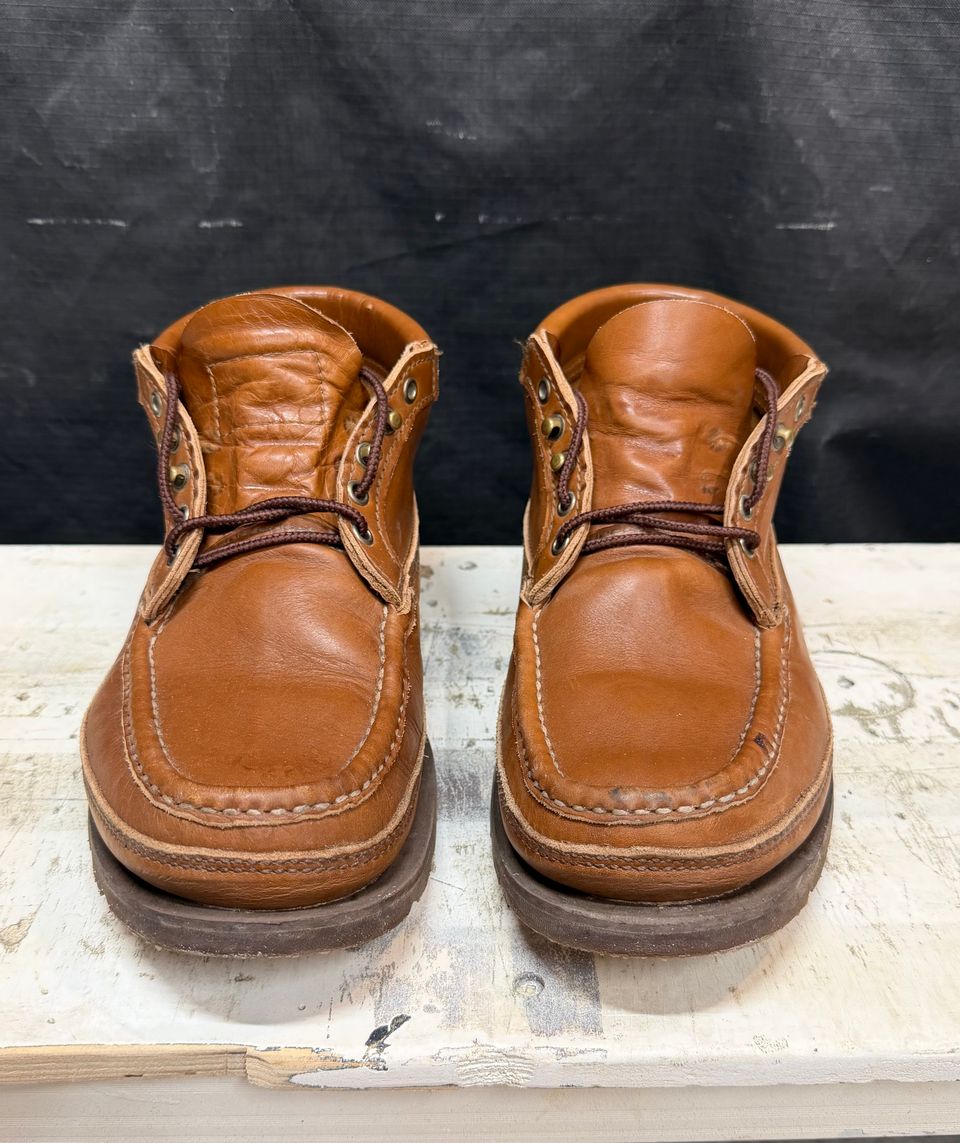 Russell Moccasin Traveling Sportsman in Haas Tan French Veal | Photo by ...