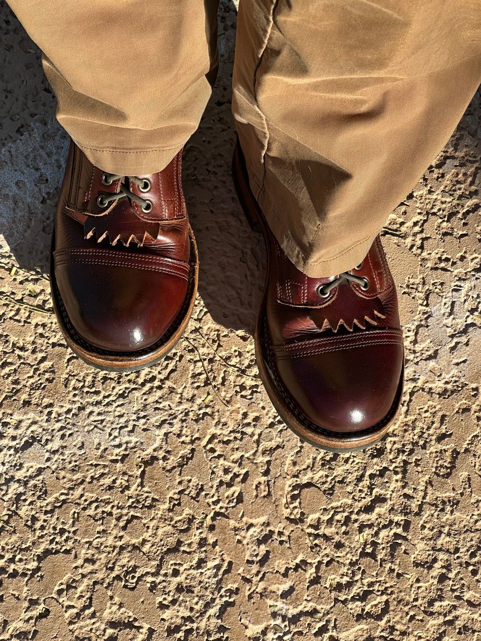 Drew's 8-inch Contractor Toe Cap in Brown Cyclone | Photo by ...