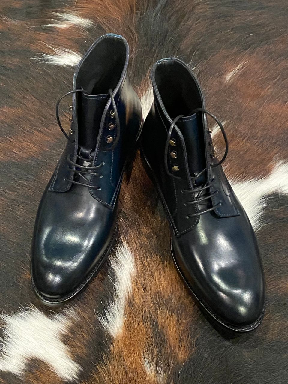 Carmina Work boots 80793 in Horween Navy Shell Cordovan | Photo by ...