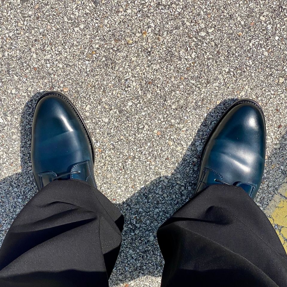 Carmina Work boots 80793 in Horween Navy Shell Cordovan | Photo by ...