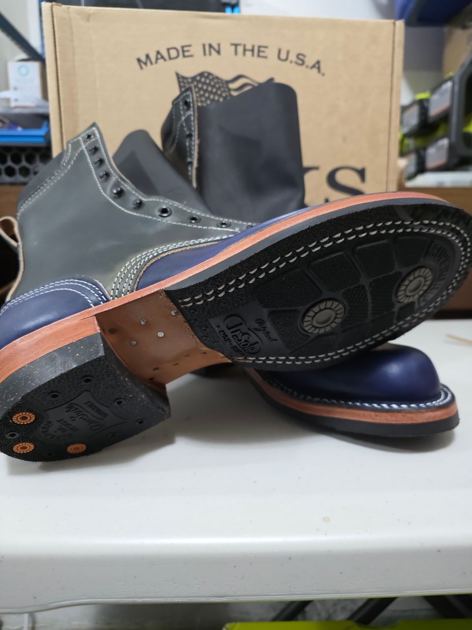 Nicks Lace Up Heritage in Wickett & Craig Slate Double Stuffed ...