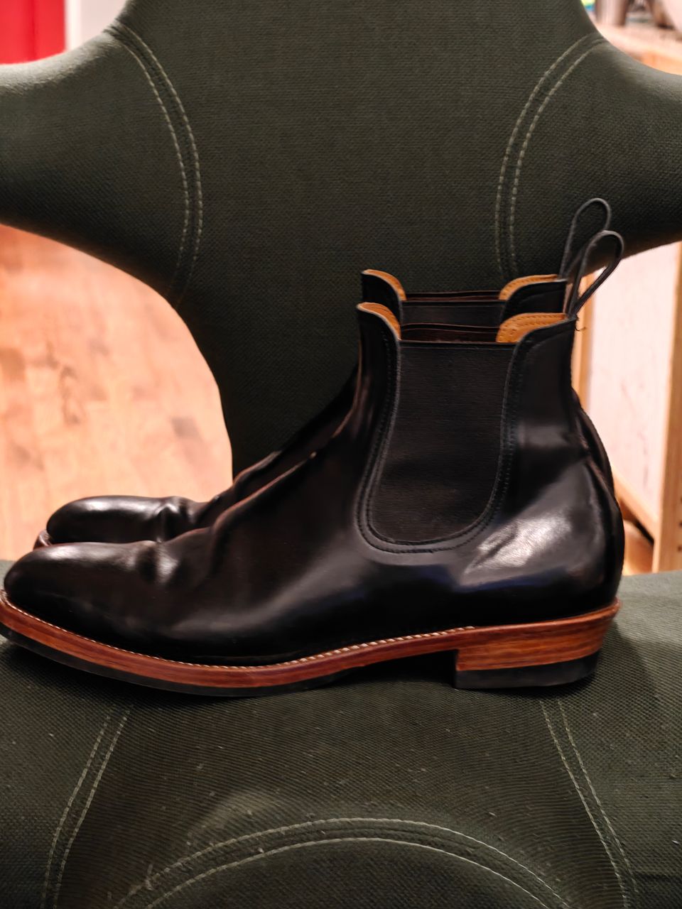 Briselblack The Seventh Chelsea Boot in Shinki Black Shell Cordovan ...
