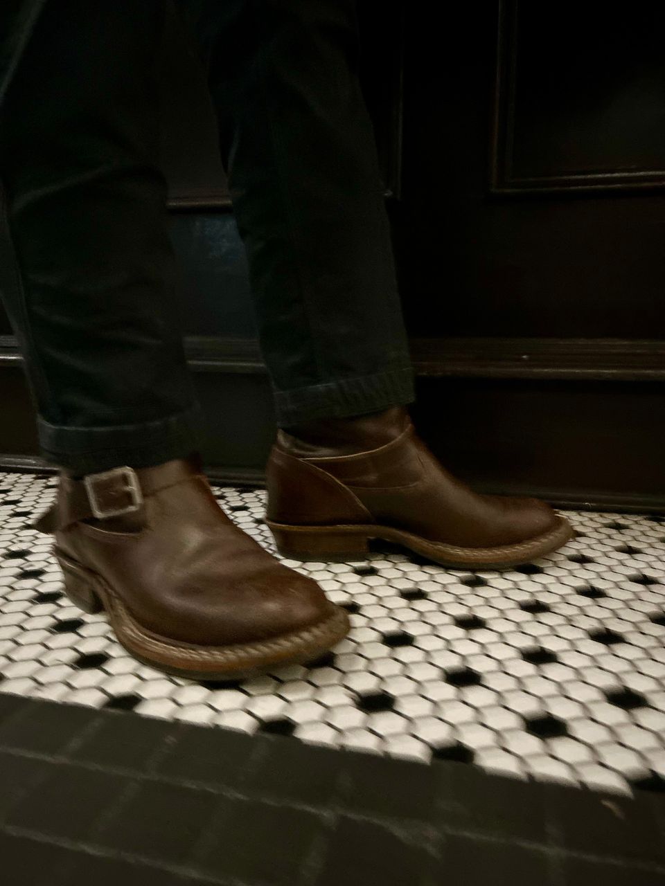 White's Nomad Engineer Boots in Horween Cinnamon Waxed Flesh | Photo by ...