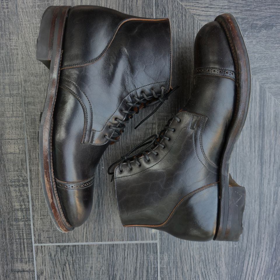 Viberg Service Boot BCT in Maryam Nero Tea Core Vacchetta Lucida ...