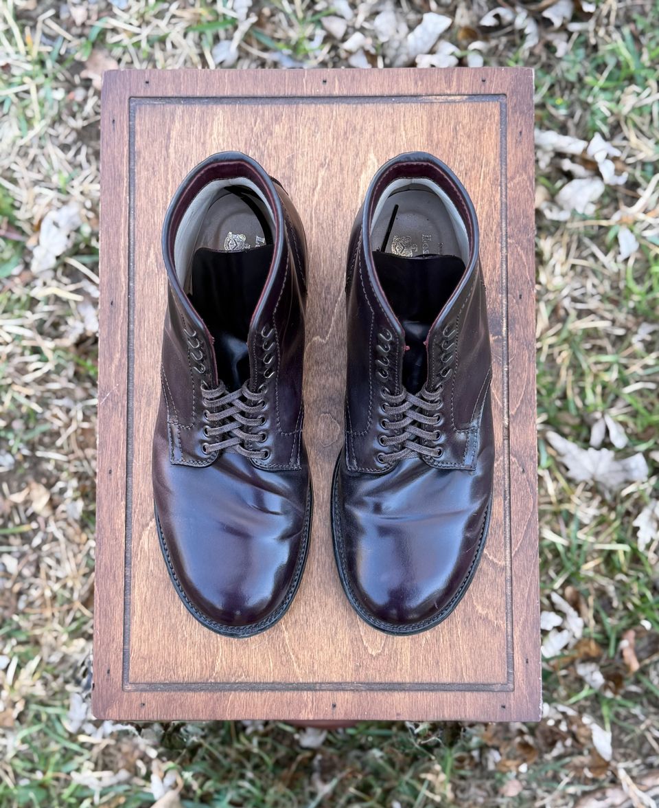 Alden 4600H Plain Toe Boot in Horween Color 8 Shell Cordovan | Photo by ...
