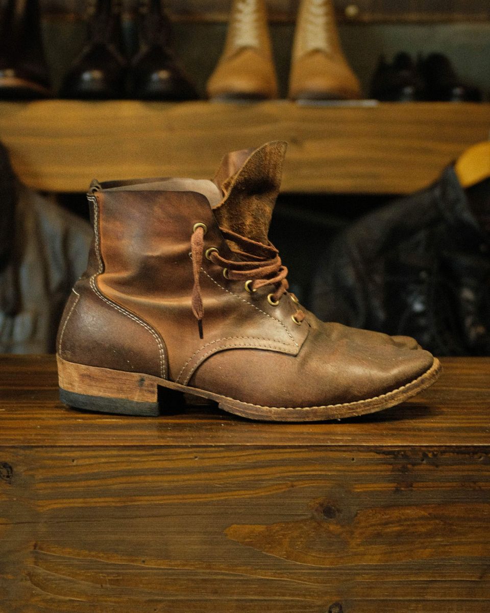 Akito WWII Type 5 M90 IJA Boot in Comipel Crust Shell Cordovan | Photo ...
