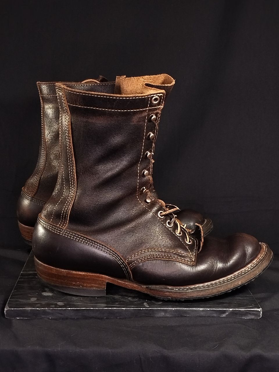 White's Custom Model in Horween Dark Brown Waxed Flesh & Seidel Brown ...