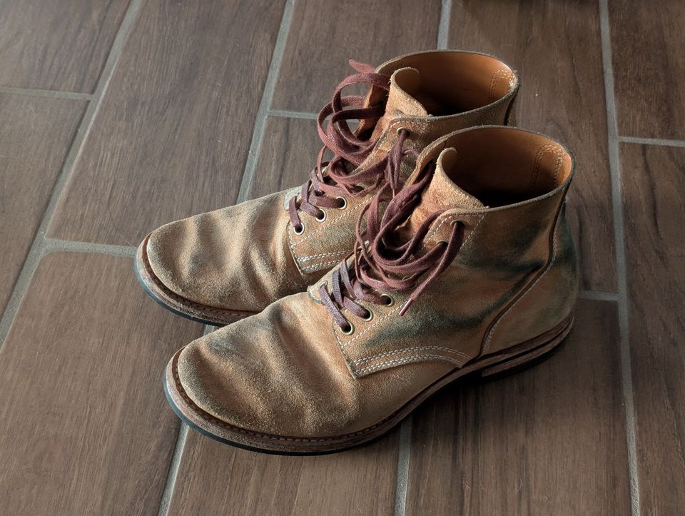 Akito Boondockers in Horween Natural Latigo Roughout | Photo by ...