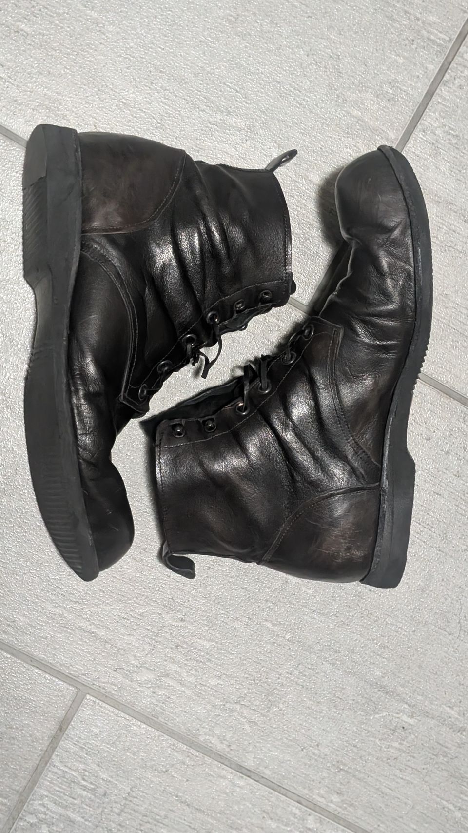 Myself Dress boot style in Falconry Kangaroo Veg Tan (hand dyed Tan ...