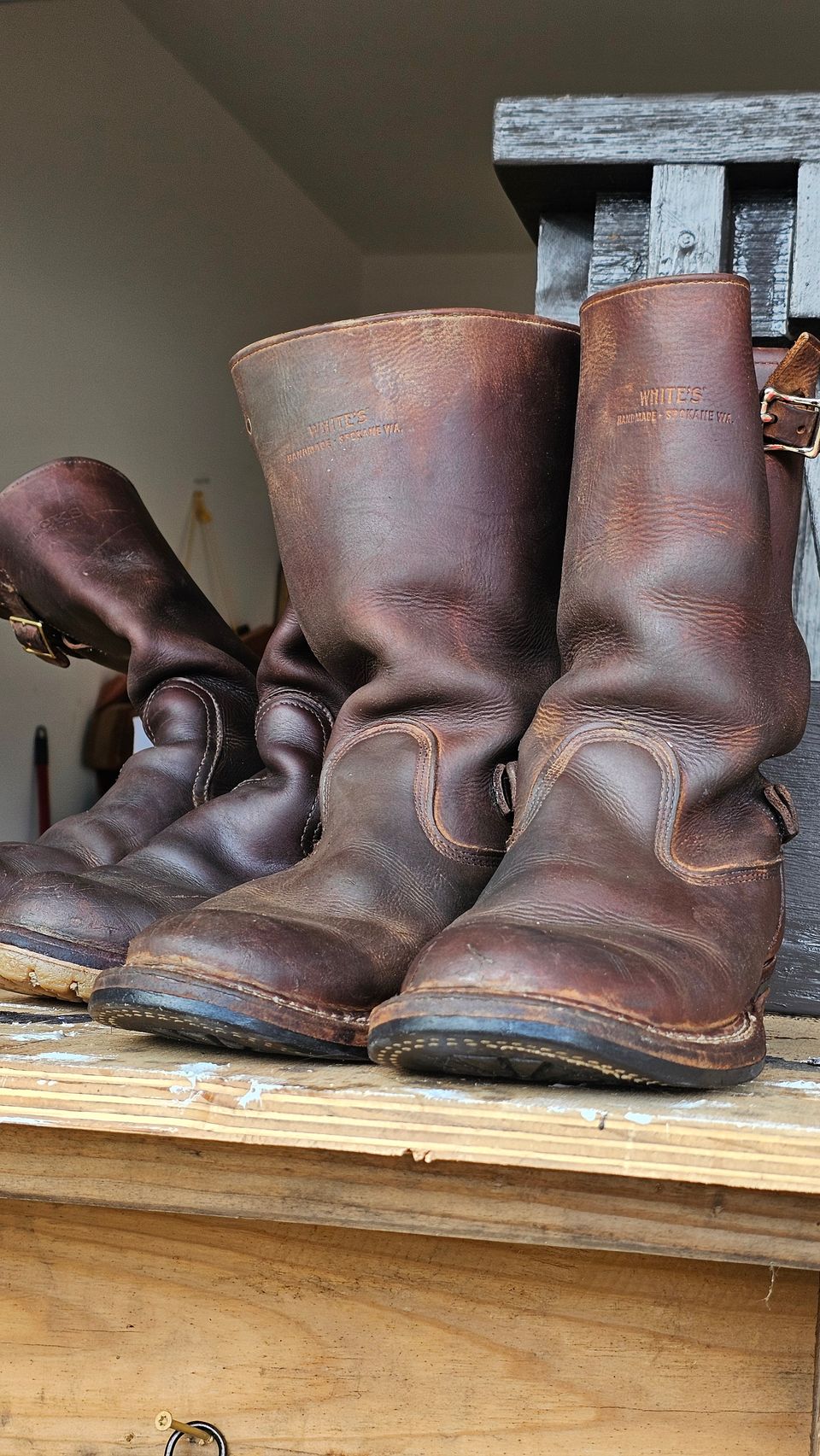 White's Nomad Engineer Boots in Brown Distress | Photo by arriaga214 | November 16, 2025 ...