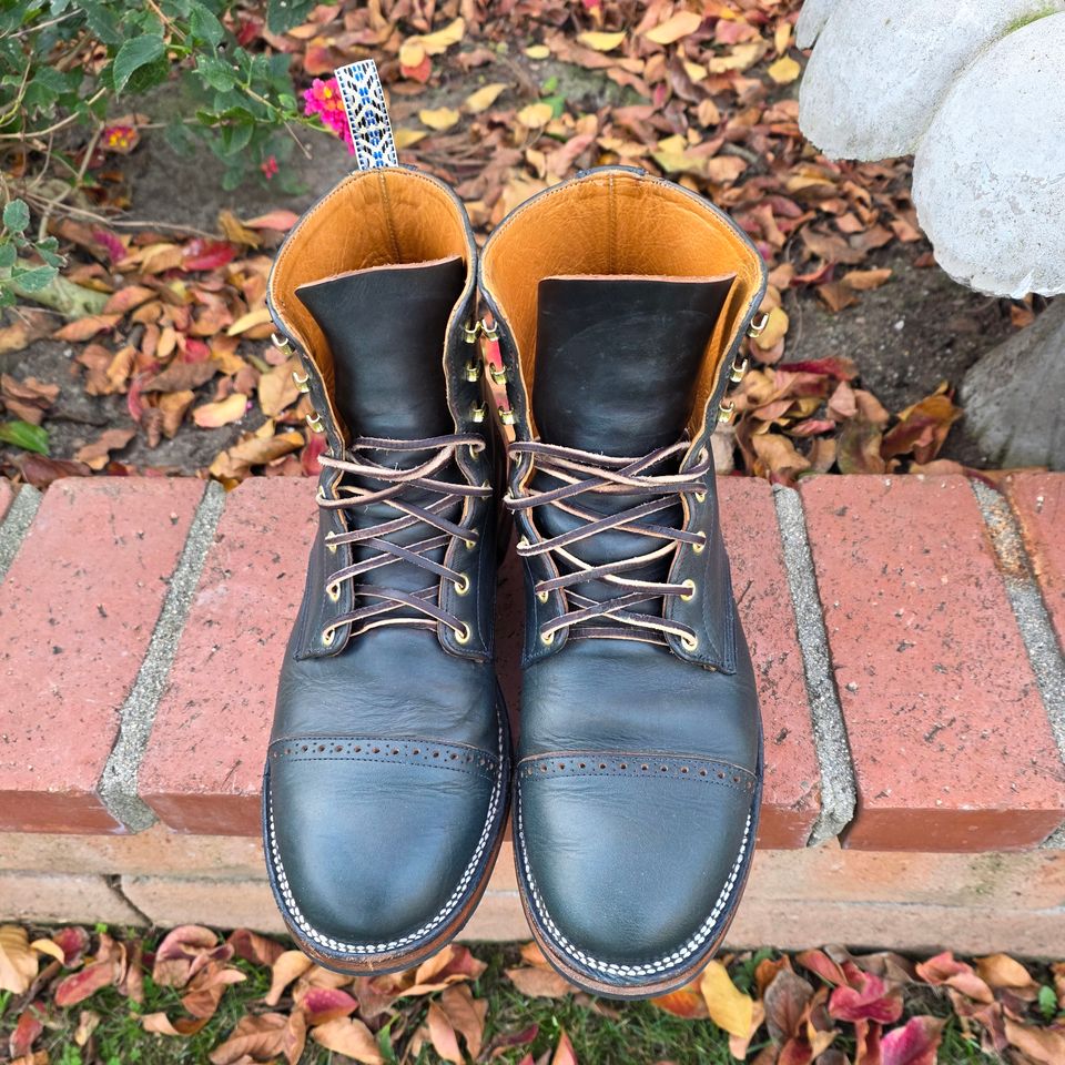Unmarked DB Hunter Cap Toe in Horween Navy Chromexcel | Photo by ...